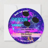 Galaxy BOWLING BALL, bowling, Glow birthday party Invitation | Zazzle