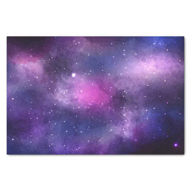 Galaxy Celestial Stars Blue & Purple Space Nebula Tissue Paper | Zazzle