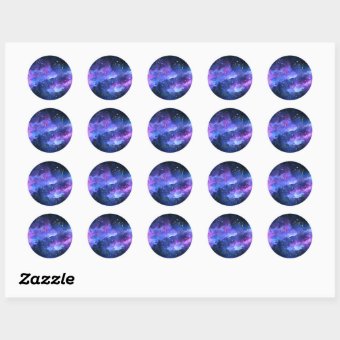 Galaxy Classic Round Sticker | Zazzle