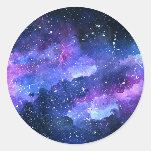 Galaxy Classic Round Sticker | Zazzle