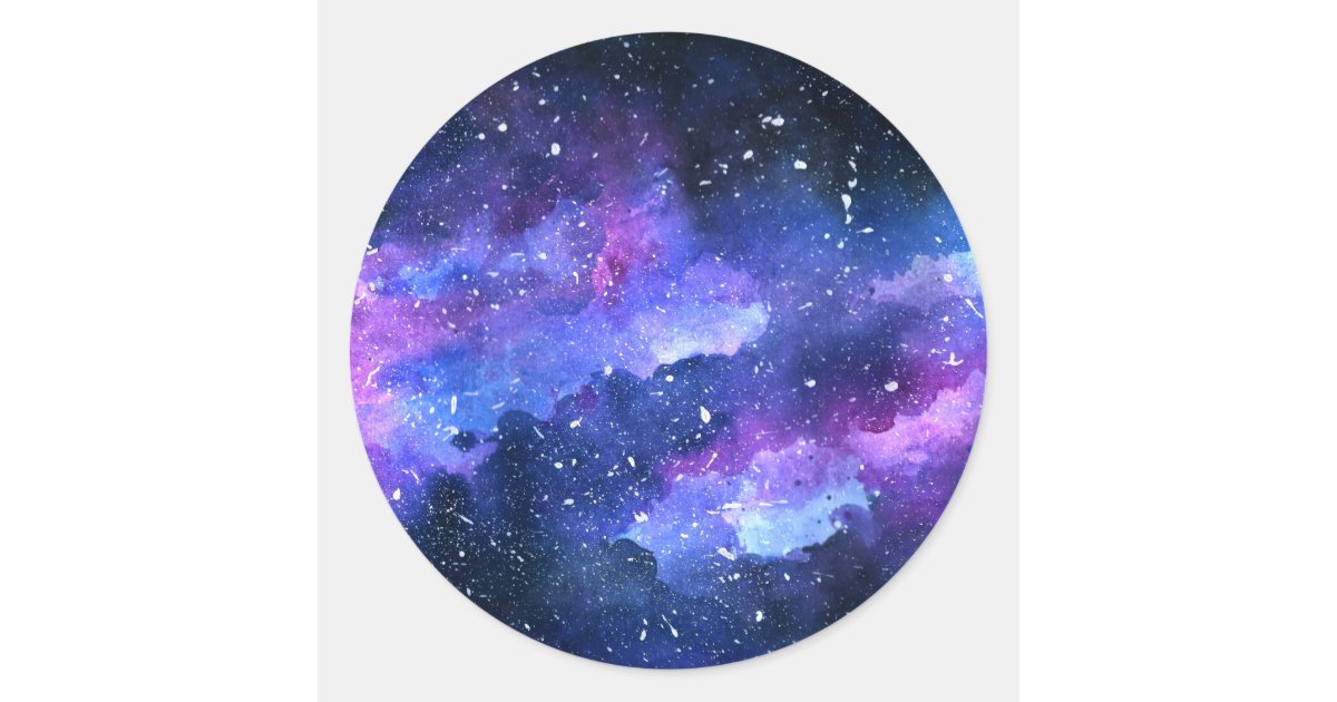Galaxy Classic Round Sticker | Zazzle