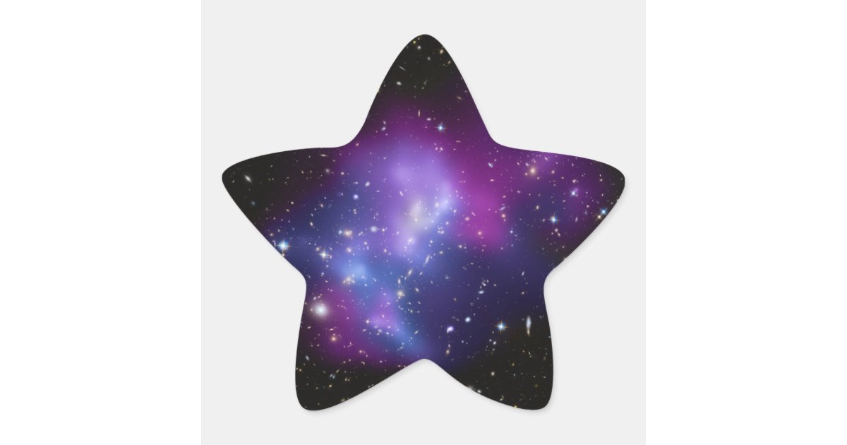 Galaxy Cluster Star Shaped Sticker | Zazzle