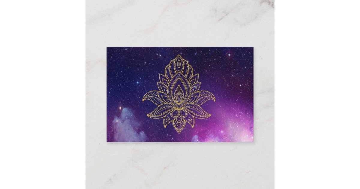 Galaxy Cosmic Sacred Hamsa Nebula Business Card | Zazzle