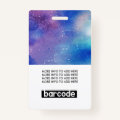 Galaxy Custom Employee Photo Personalized Name Badge | Zazzle