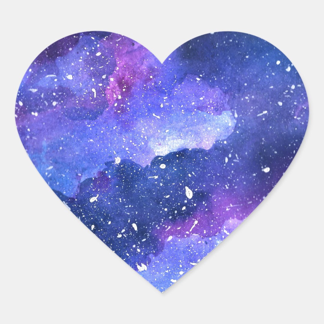 Galaxy Heart Sticker | Zazzle