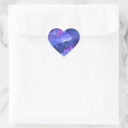 Galaxy Heart Sticker | Zazzle