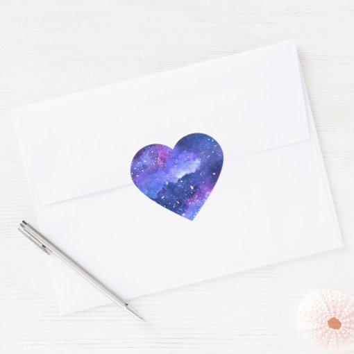 Galaxy Heart Sticker | Zazzle