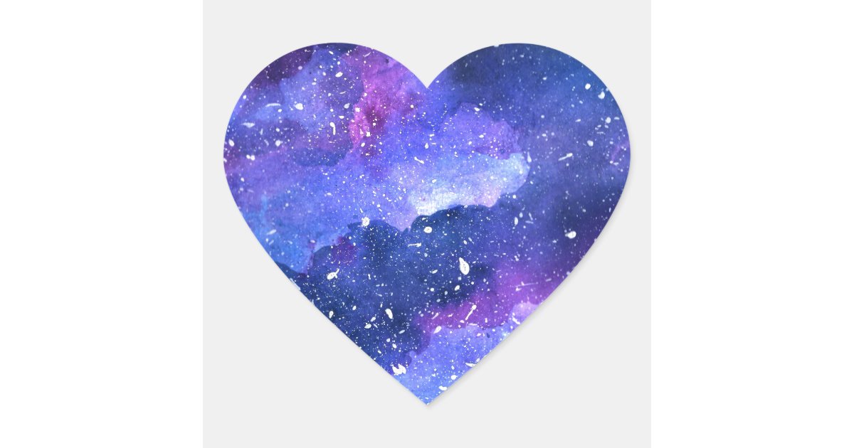 Galaxy Heart Sticker | Zazzle
