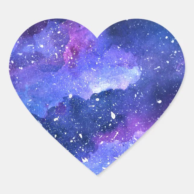 Galaxy Heart Sticker | Zazzle