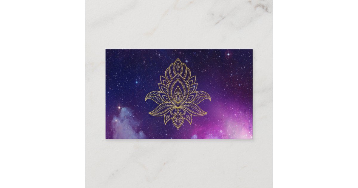 Galaxy Nebula Cosmic Sacred Hamsa Business Card | Zazzle