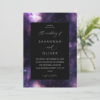 Galaxy Outer Space Wedding Invitation | Zazzle