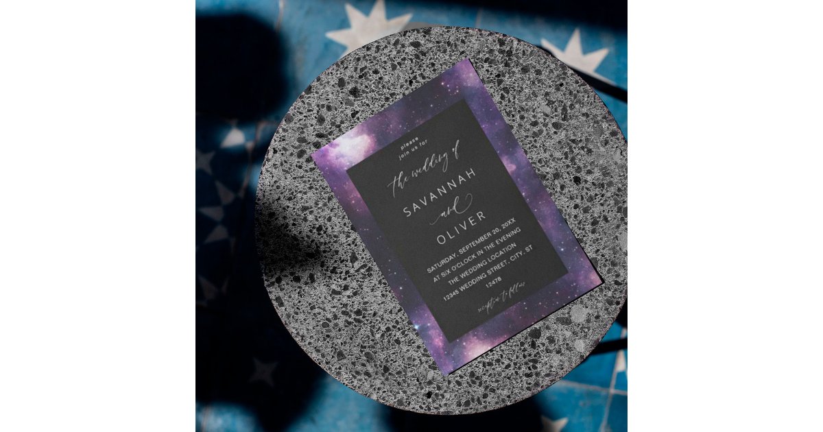 Galaxy Outer Space Wedding Invitation | Zazzle