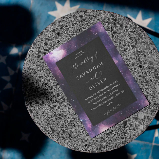 Galaxy Outer Space Wedding Invitation | Zazzle