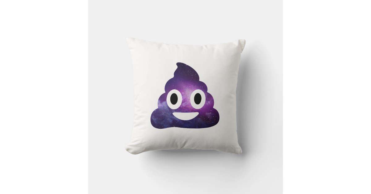 Galaxy Poo Emoji Throw Pillow | Zazzle
