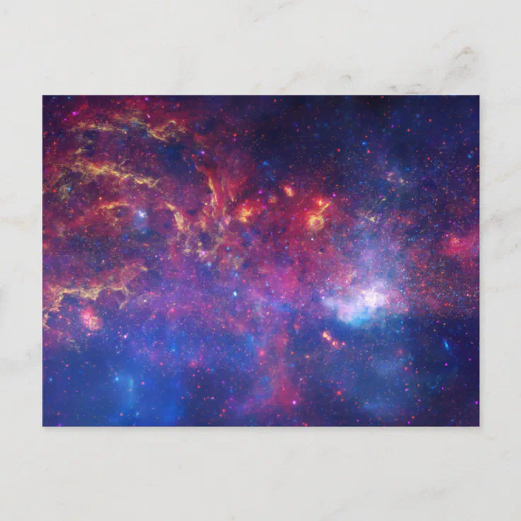 Galaxy Print Milky Way Postcard | Zazzle