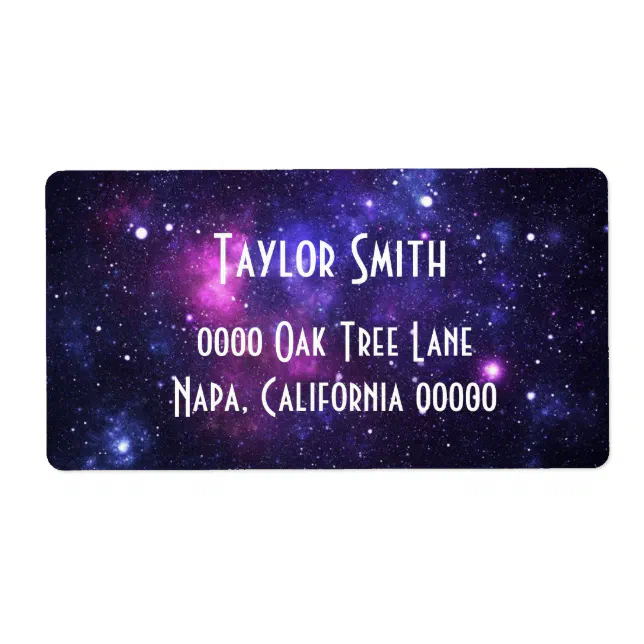 galaxy shipping label | Zazzle