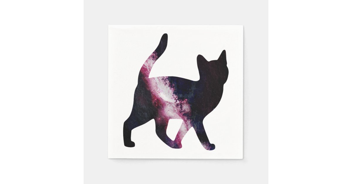 Galaxy Space Cat Paper Napkins | Zazzle