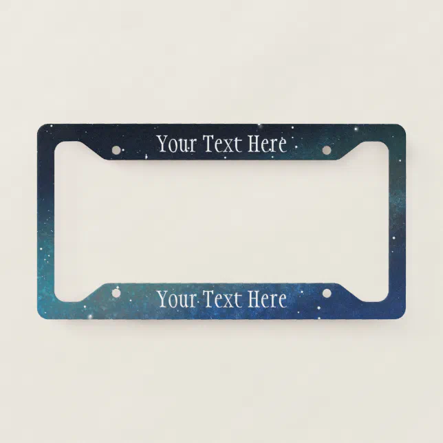 Galaxy Space Nebula Night Sky Personalized License Plate Frame | Zazzle