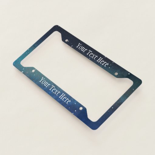 Galaxy Space Nebula Night Sky Personalized License Plate Frame | Zazzle