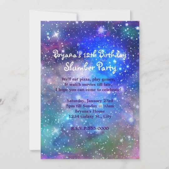 Galaxy Space Party Cosmic Birthday Invitations | Zazzle.com
