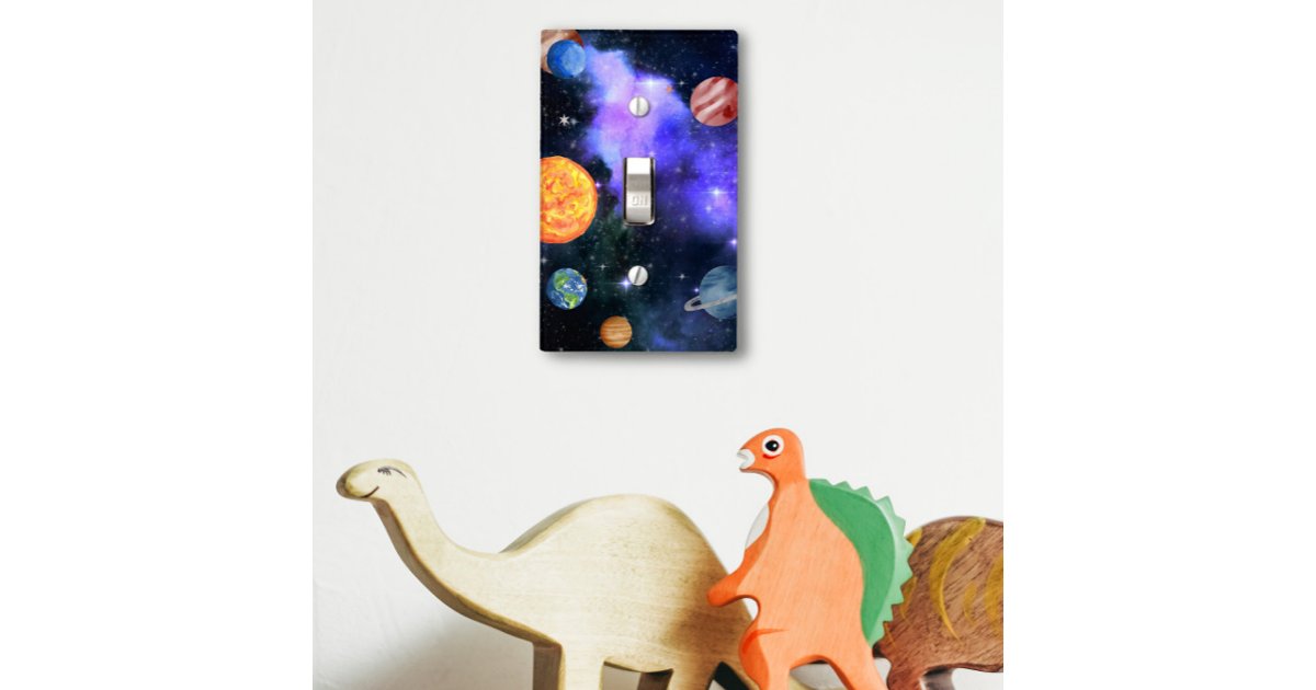 Galaxy Space Planets Sun Light Switch Cover | Zazzle