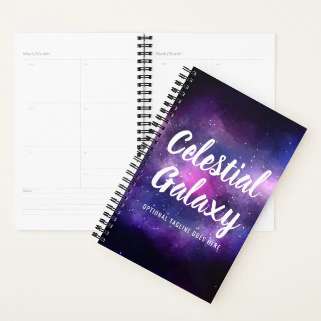 Galaxy Space Stars Ultra Violet Purple Nebula Planner | Zazzle
