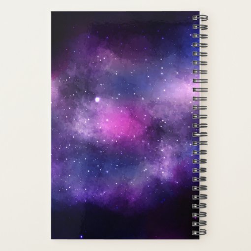 Galaxy Space Stars Ultra Violet Purple Nebula Planner | Zazzle