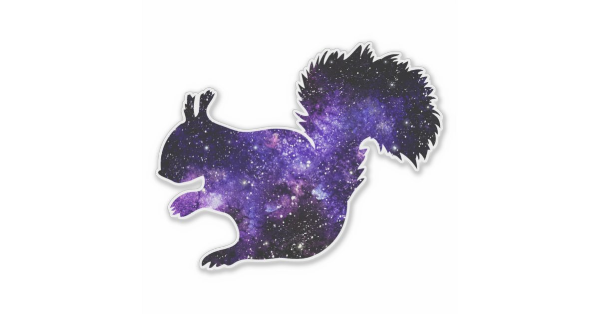 Galaxy Squirrel Sticker | Zazzle