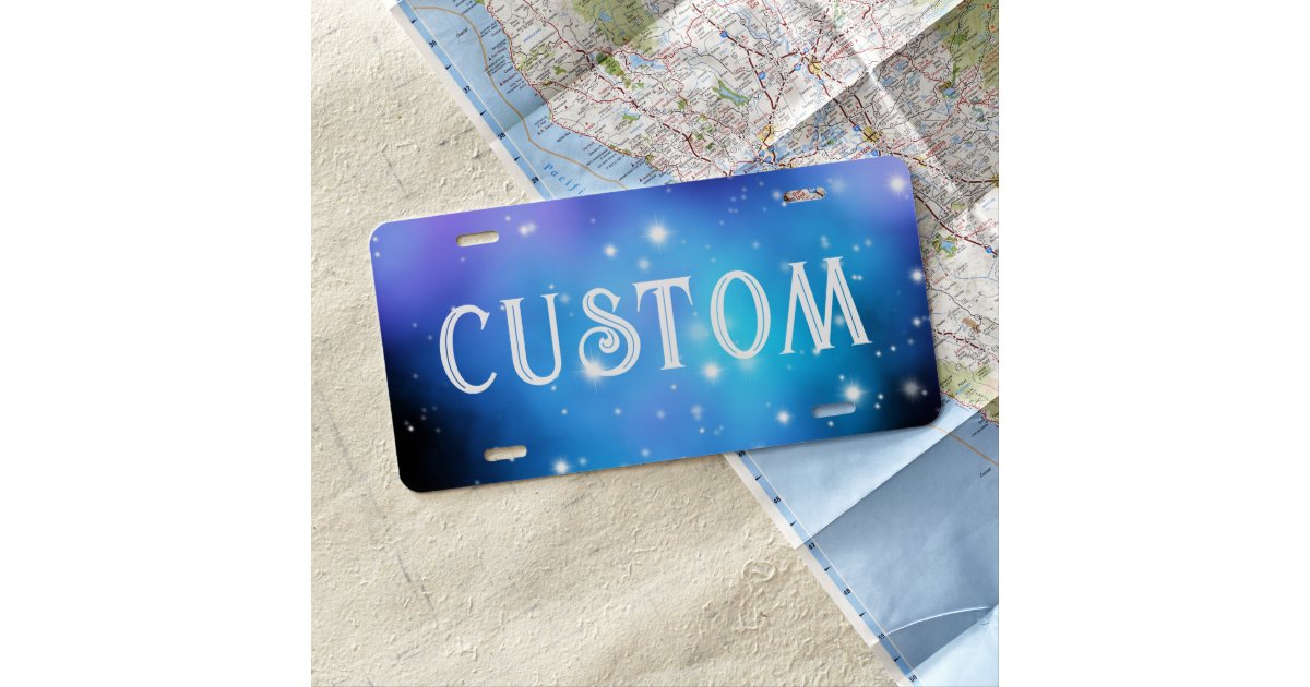 Galaxy Starlight Space Clouds License Plate | Zazzle