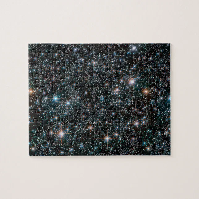 Galaxy Stars Cosmic Outer Space Challenging Black Jigsaw Puzzle | Zazzle