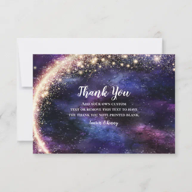 Galaxy Themed Thank You Cards | Zazzle