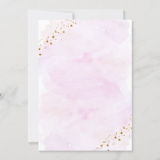 Galaxy Two The Moon Pink Gold Outer Space Birthday Invitation Zazzle