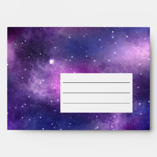Galaxy Wedding Invitation | Hearts Constellation Envelope | Zazzle