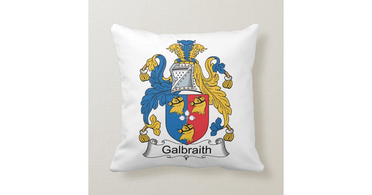 Galbraith Family Crest Throw Pillow | Zazzle.com
