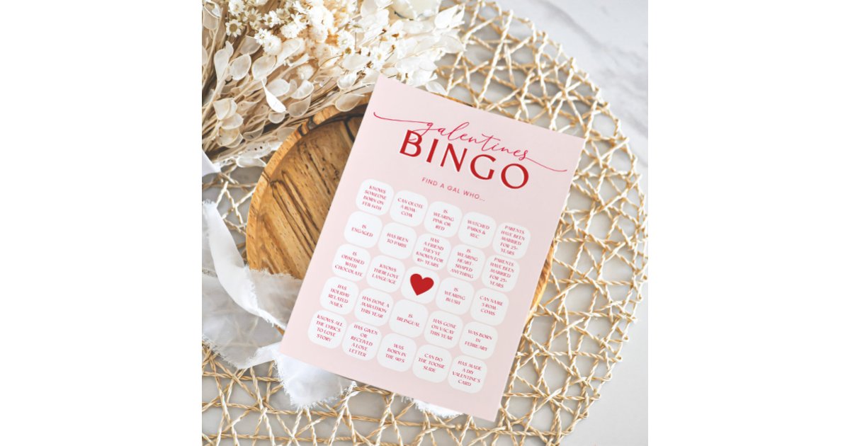 Galentines Bingo Game Invitation | Zazzle