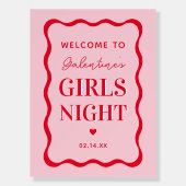 Galentine's Day Party Girl Night Out Welcome Sign | Zazzle