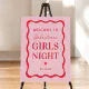 Galentine's Day Party Girl Night Out Welcome Sign | Zazzle