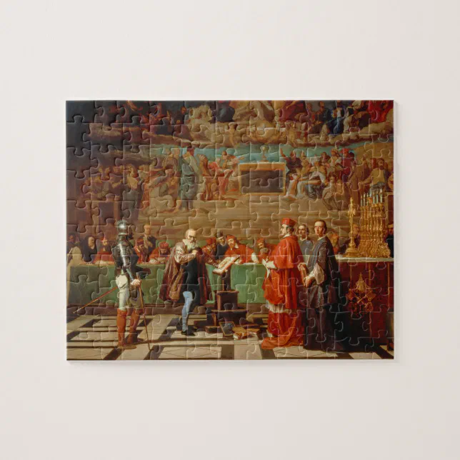 Galileo Galilei (1564-1642) before members of the Jigsaw Puzzle | Zazzle