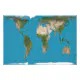 Gall Peters Projection World Map Photo Print | Zazzle