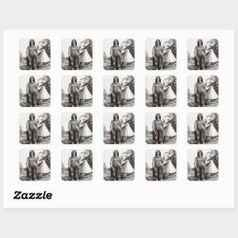 Galla Woman Square Sticker | Zazzle
