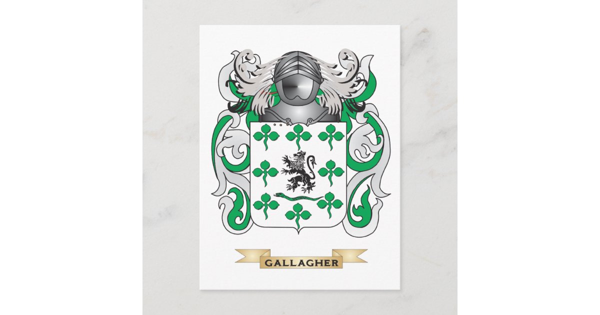 Gallagher Coat of Arms (Family Crest) Postcard | Zazzle