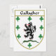 Gallagher Coat of Arms/Family Crest Postcard | Zazzle