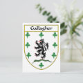 Gallagher Coat of Arms/Family Crest Postcard | Zazzle