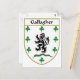 Gallagher Coat of Arms/Family Crest Postcard | Zazzle