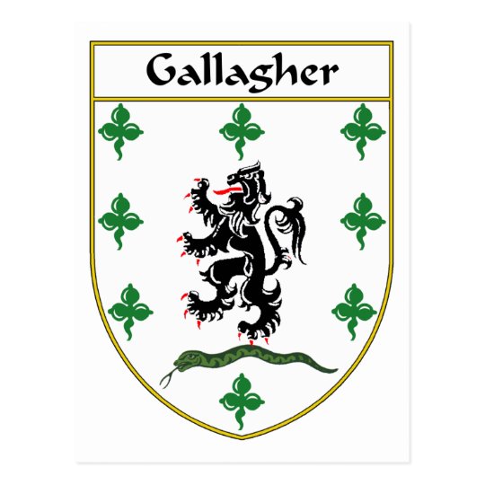 Gallagher Coat of Arms/Family Crest Postcard | Zazzle.com