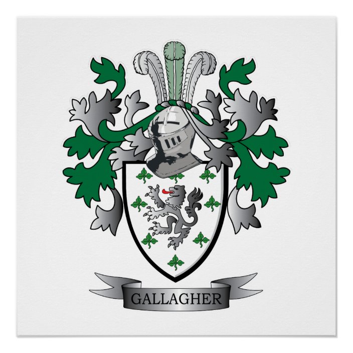 Gallagher Coat of Arms Poster | Zazzle.com