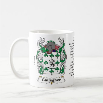 Gallagher Family Coat of Arms mug | Zazzle