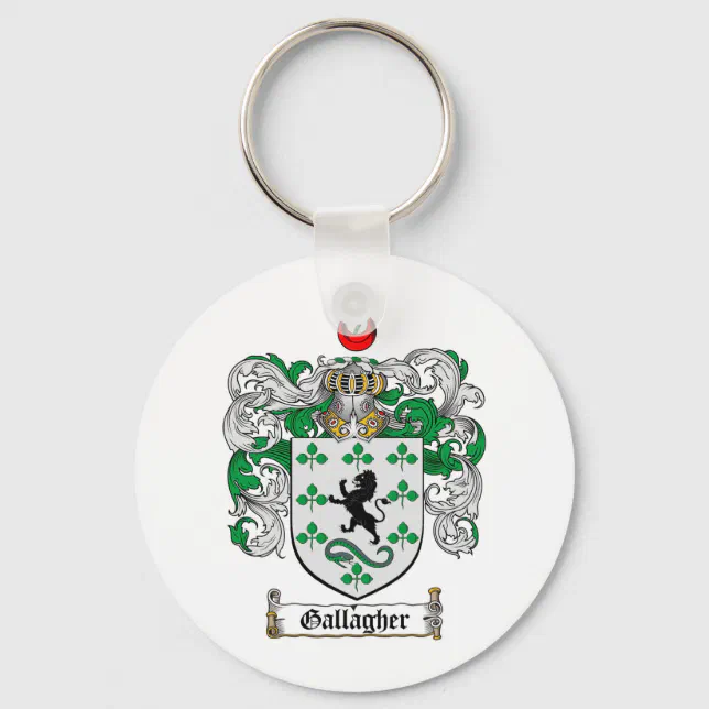 GALLAGHER FAMILY CREST - GALLAGHER COAT OF ARMS KEYCHAIN | Zazzle