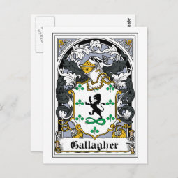 Gallagher Family Crest Postcard | Zazzle