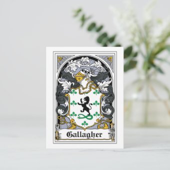 Gallagher Family Crest Postcard | Zazzle